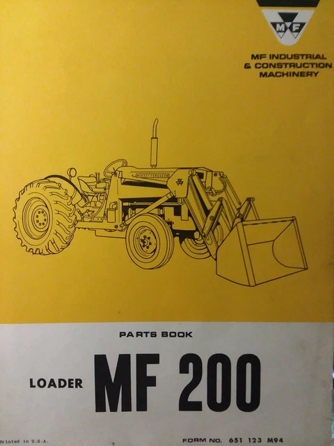 MASSEY FERGUSON TRATTORE MF 200 Trattore Fattoria Caricatore Parti ...