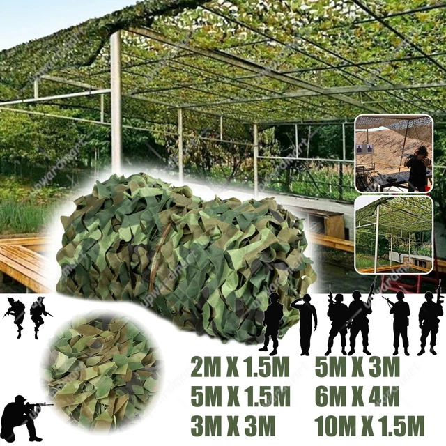 1.5-6M HEAVY DUTY Army Camouflage Net Camo Netting Cover Outdoor ...