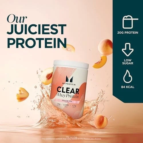 MYPROTEIN CLEAR WHEY Protein Isolate Powder - Peach Tea - 488g - 20 ...