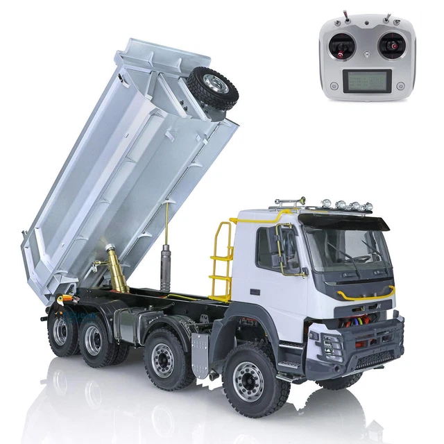 VOLQUETE JDM 8X8 Metal Hidráulico 1/14 RC Sonido Eje Diferencial 2Velocidades EUR 2.283,41 ...