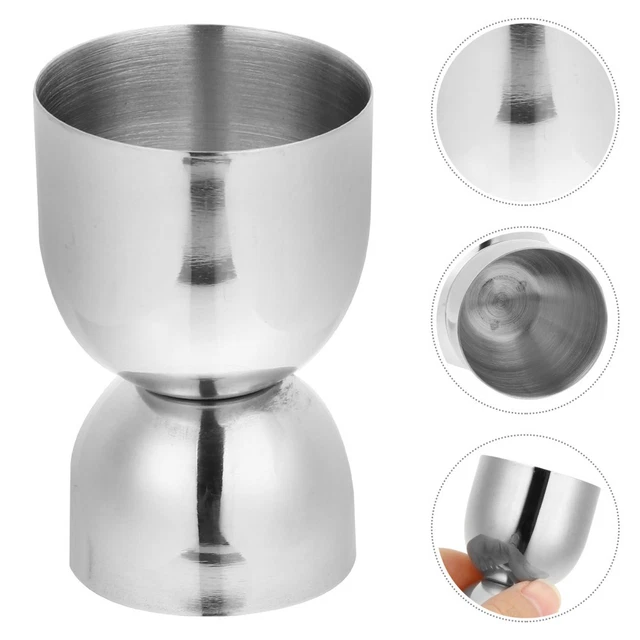 MEASURING LIQUOR SHOT Cup Stainless Steel Cocktail Bar Jigger Bell ...
