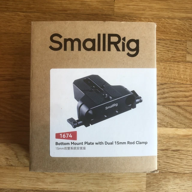 SMALLRIG BOTTOM MOUNT Plate with Dual 15mm Rod Clamp 1674 – Used £10.80 ...
