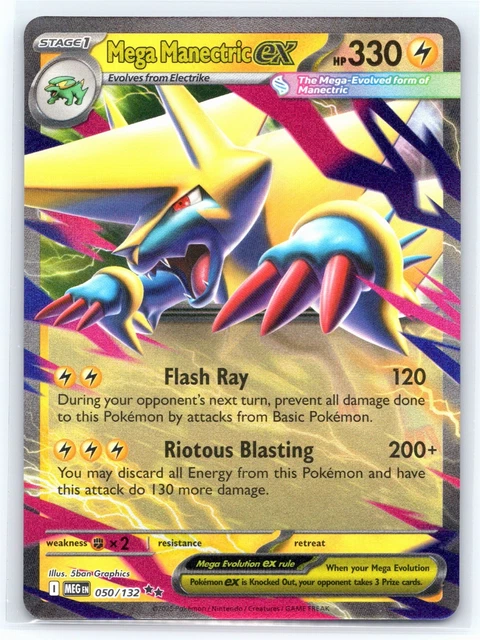MEGA MANECTRIC EX 050/132 Pokemon Mega Evolution ULTRA RARE HOLO £1.82 ...