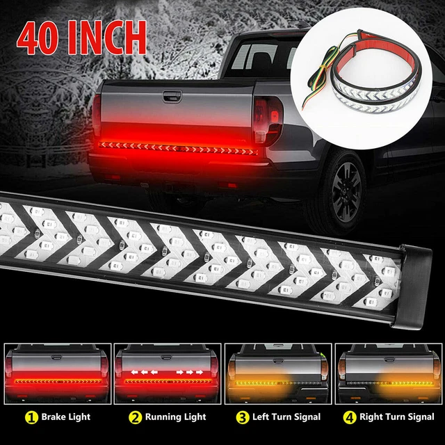 40& INCH TRUCK Tailgate Strip LED Sequential Brake Tail signal Reverse ...