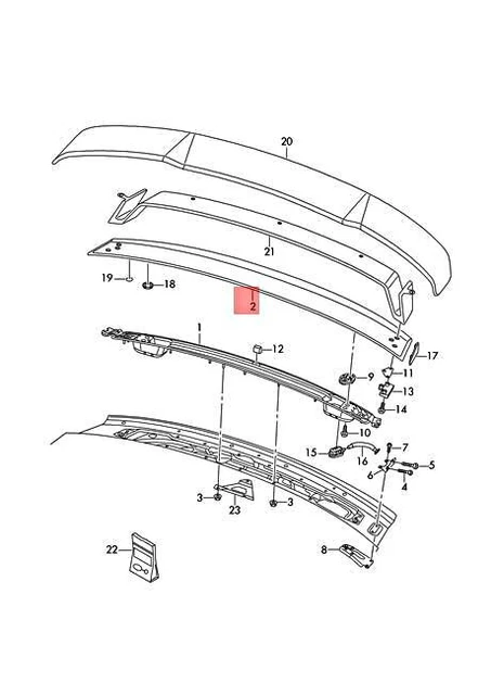 GENUINE AUDI AUDI TTRS Coupe Road. Roadster Trim For Rear Spoiler ...