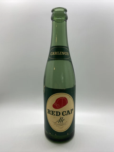 CARLING'S RED CAP Ale Beer Glass Green Bottle 12 oz. 9.2 Inch Tall ...