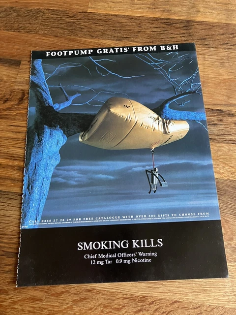 ORIGINAL B&H BENSON and Hedges Cigarettes Magazine Advert Poster Retro ...