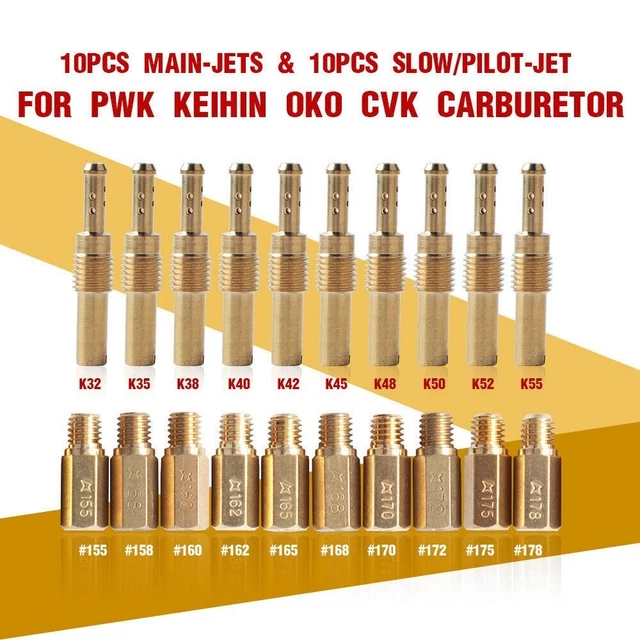 PACK DE 20 kit jet principal carburateur et jet set lent pour Keihin OKO CVK EUR 13,74 - PicClick FR