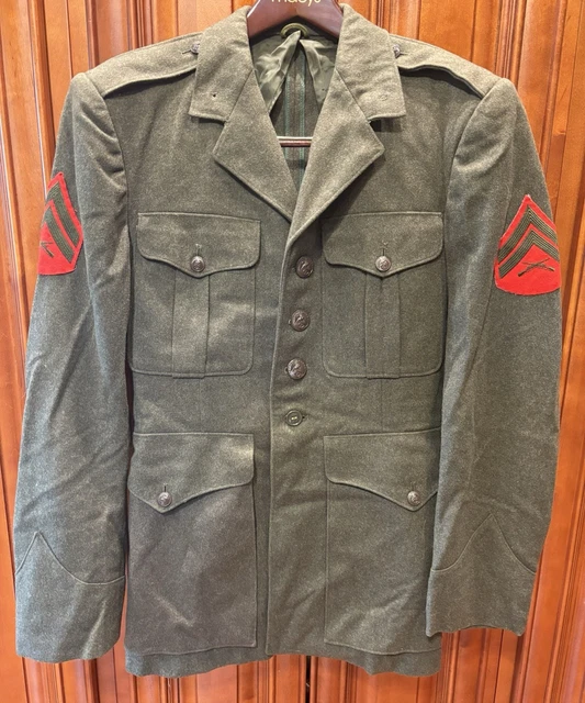 WW2 US MARINE Corps Corporal Dress Uniform Jacket Pants Belt Tie USMC ...