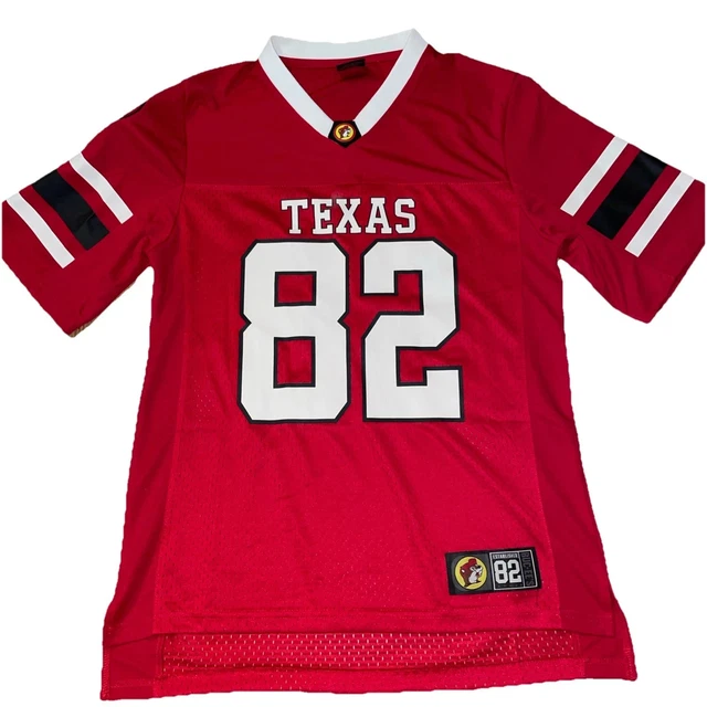 BUC-EE’S RED FOOTBALL Jersey XXL Buc-ees Texas #82 6680-IB-003 $100.08 ...