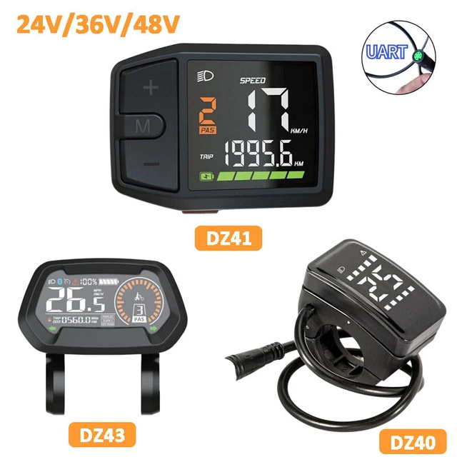 24/36/48V E-BIKE DZ40/41/43 LCD Display für BAFANG BBS01 BBS02 HD Mid-Motor AEU EUR 30,92 ...