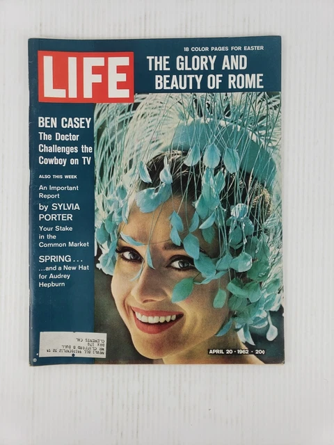 LIFE MAGAZINE APRIL 20, 1962; Ben Casey, Audrey Hepburn, Rome, Sylvia ...