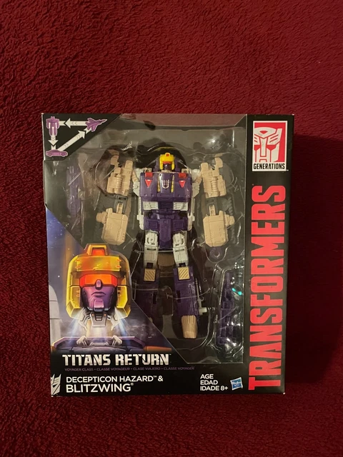 TRANSFORMERS TITANS RETURN Voyager Class Generations Blitzwing & Hazard ...
