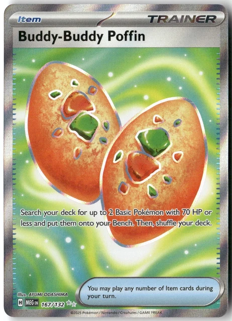 BUDDY-BUDDY POFFIN, POKÉMON ME01: Mega Evolution Ultra Rare, 167/132 NM ...