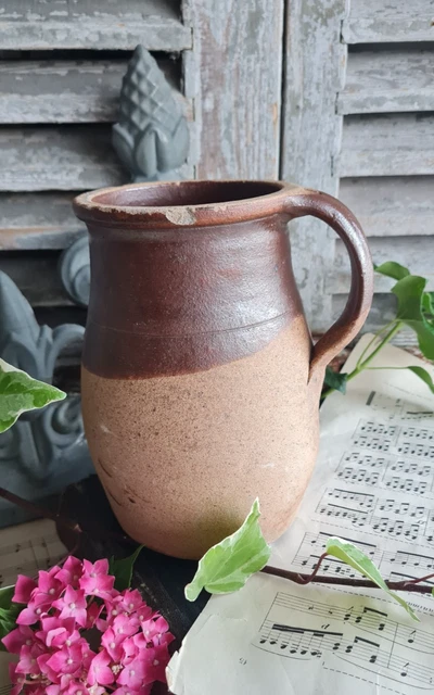 ANCIENNE CRUCHE POT Faisselle Egouttoir En Gres Beige EUR 35,00 ...