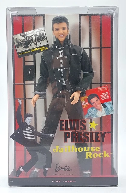 BARBIE COLLECTOR PINK Label Doll: Elvis Presley Jailhouse Rock / Mattel ...