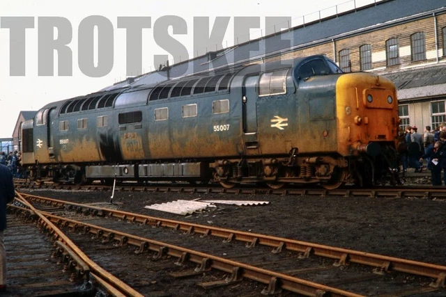 35MM SLIDE BR British Railways Diesel Loco Class 55 55007 Doncaster ...