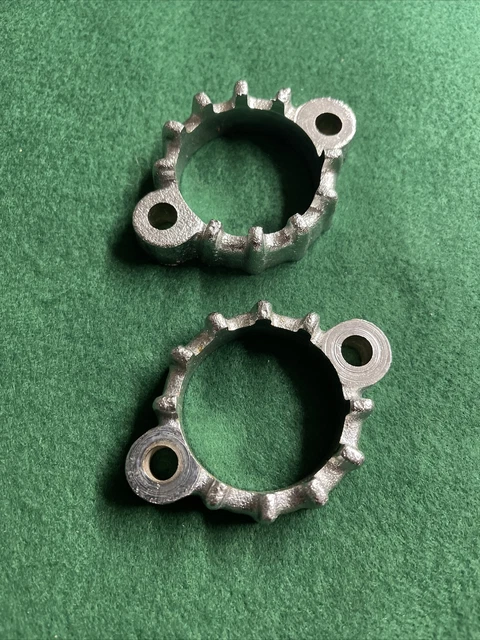 RICKMAN WESLAKE NOURISH Bob Leppen Triumph TSS Exhaust Clamps NOS £40. ...