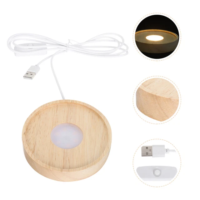 LED LUMINOUS BASE USB Lamp House Ornaments Battery Fairy Lights Indoor ...