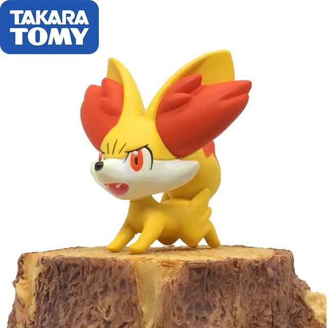 RARE FIGURINE MONCLE EX Pokémon Fennekin Fire Battle Pose 2 pouces/5 cm ...