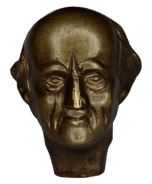 OLD MAN FACE Shape Paperweight Victorian Handmade Brass Figure ...