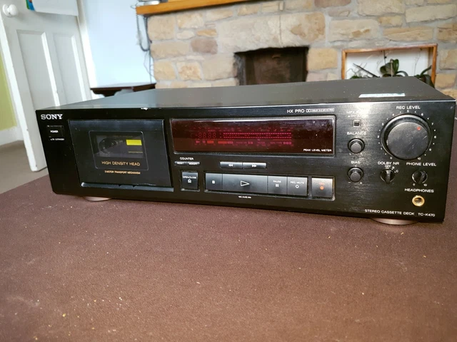 SONY STEREO cassette deck TC-K470 .high density head 3 motor mechanism ...