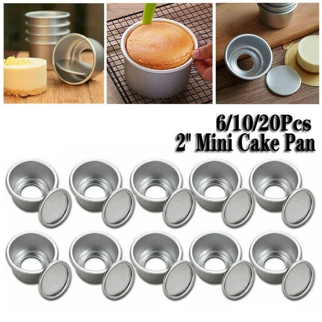 2 INCH ROUND Cake Pan with Removable Bottom DIY Baking Mold for Pudding ...
