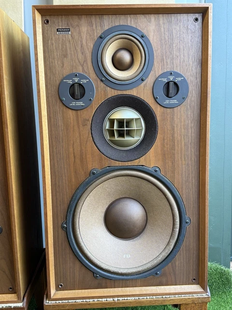 PIONEER CS-E900 VINTAGE TEAK 1970s HIGH END SPEAKERS HUGE 3ft RARE ...