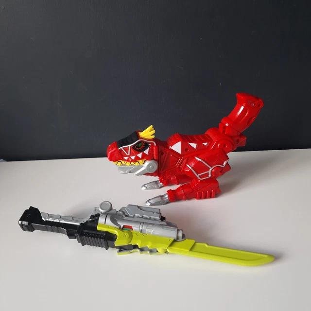 POWER RANGERS DINO Super Charge T Rex Morpher Gun & Sabre Sword Green ...