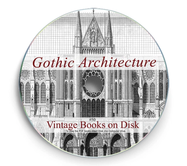 GOTHIC ARCHITECTURE BOOKS on DVD- Medieval Ecclesiastical Church ...