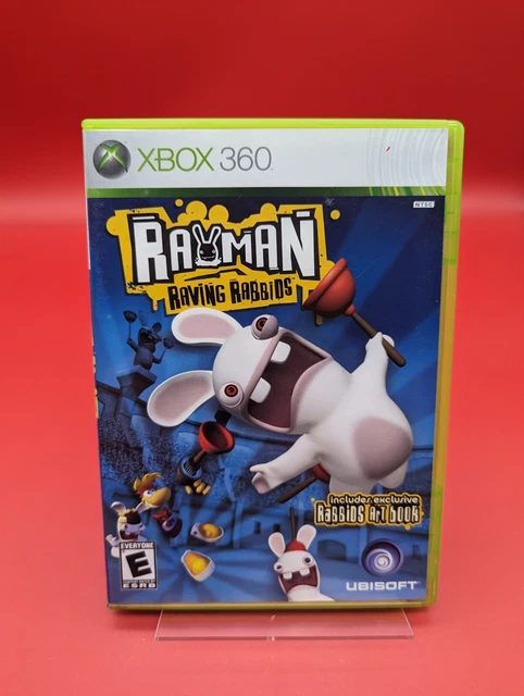 CIB WITH ART Book! Rayman Raving Rabbids (Microsoft Xbox 360, 2007) £9. ...