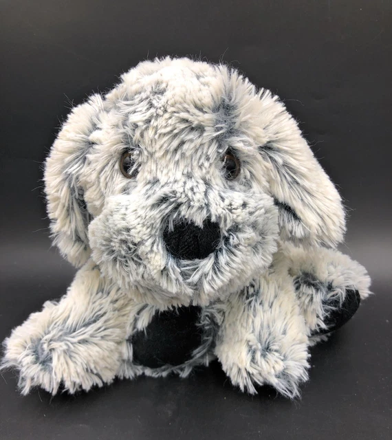 CARD FACTORY SCRUFF Puppy Dog Super Soft 8” Plush Toy Grey Cuddly ...