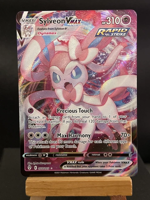 POKEMON CARD SYLVEON VMAX 075/203 Full Art Evolving Skies Near Mint £6. ...
