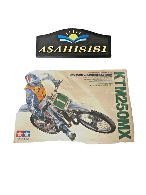 TAMIYA KTM 250MX avec pilote de motocross 14051 (vintage) 1/12 Série de ...