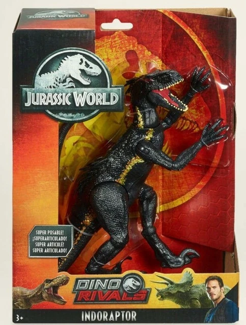 JURASSIC WORLD INDORAPTOR Dino Rivals Fallen Kingdom with Card Park ...