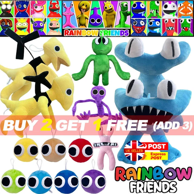 RAINBOW FRIENDS CHAPTER 2 Cyan Plush Toy Blue Friend Soft Stuffed Doll ...