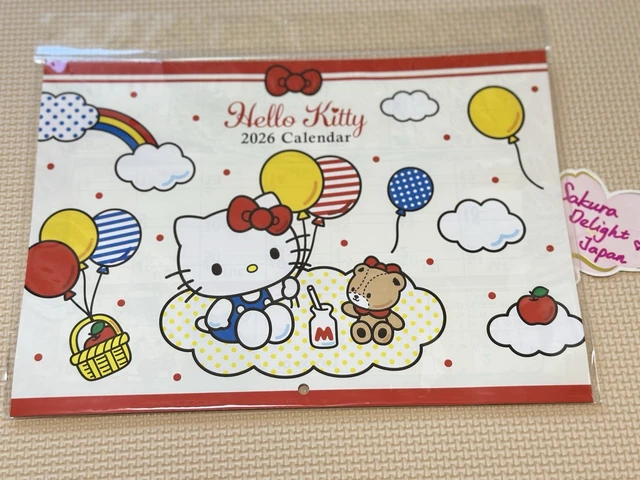 CALENDRIER MURAL SANRIO B5 fabriqué au Japon 2026 - cadeau mignon Hello ...