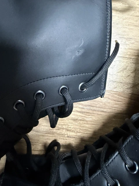 SOLITAIRE CLASSIC 8 eye Derby Boots - Black Greasy Matt Finish UK10.5 £ ...