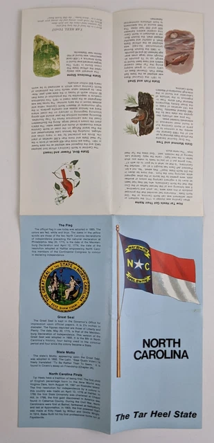 1970S NORTH CAROLINA Tar Heel State Facts Info Government VTG Travel ...