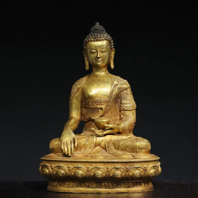 11.6 &RARE STATUE de Bouddha Shakyamuni en cuivre doré dans chinoise EUR 399,00 - PicClick FR