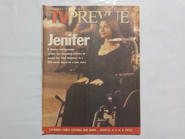 CHICAGO SUN-TIMES TV Prevue 2001 October Jenifer Laura San Giacomo 9H £ ...