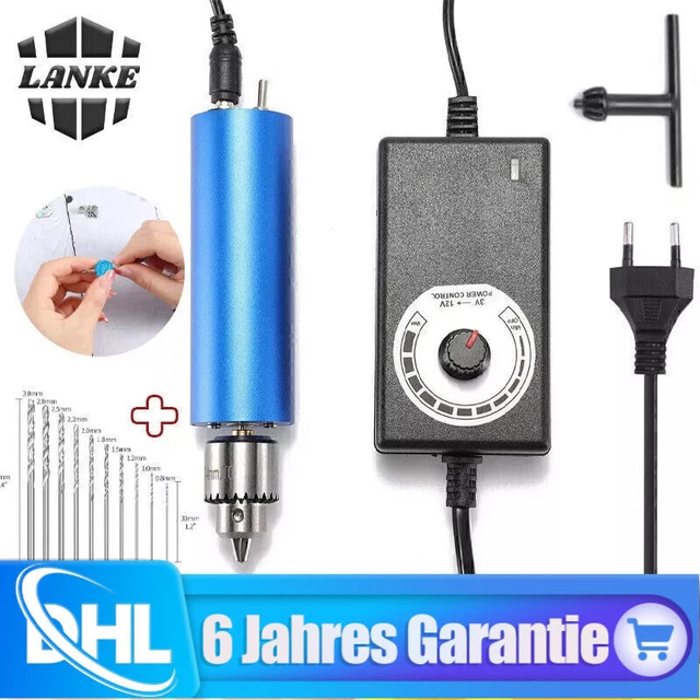 ELEKTRISCH MINI DRILL Bohrmaschine Handbohrmaschine Handbohrer mit EU ...
