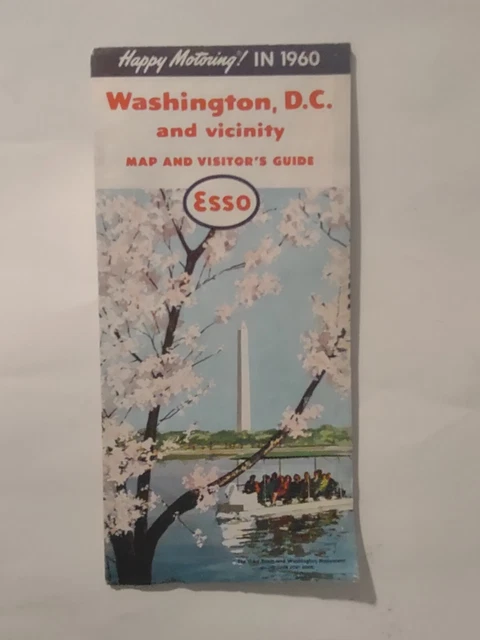VINTAGE ESSO WASHINGTON DC 1960 Road Map Gas Oil Petrol £7.38 - PicClick UK