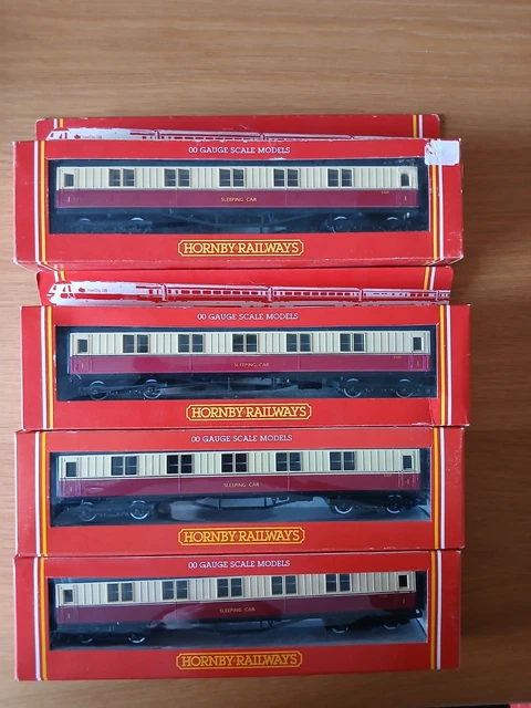 HORNBY 4X R419 BR Ex LNER Sleeping Car Crimson Cream Nice Coach Bundle ...