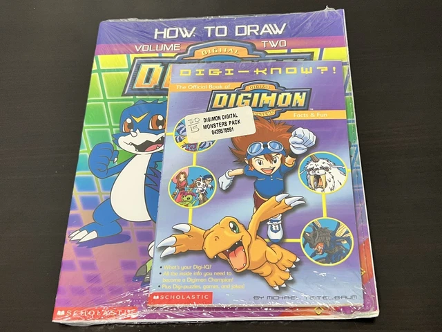 HOW TO DRAW DIGIMON DIGITAL MONSTERS VOLUME ONE & TWO & Digi-Know NEW ...