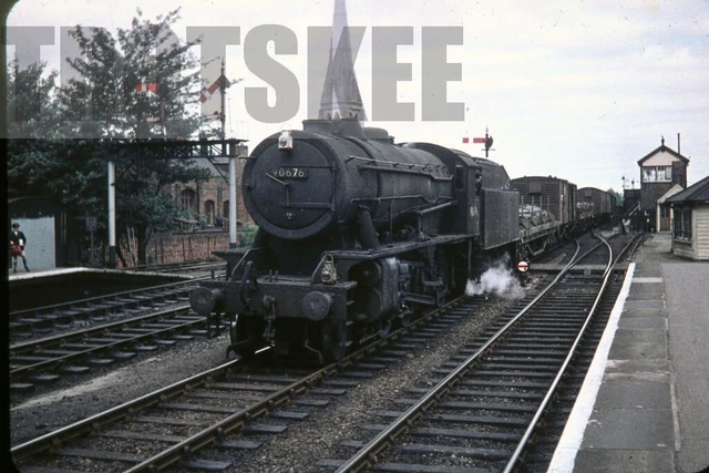 35MM SLIDE BR British Railways Steam Loco 90676 Class WD/8 Gloucester ...