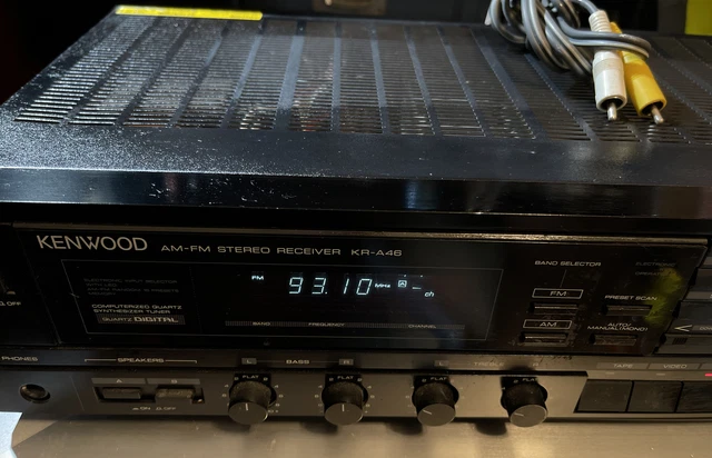 KENWOOD AM-FM STEREO Receiver Model KR-A46 Black- Vintage £98.76 - PicClick UK