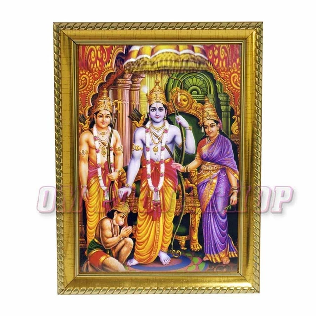 RAM DARBAR IN Photo Frame Ram Darbar In Golden Frame Ram Rama Darbar £ ...