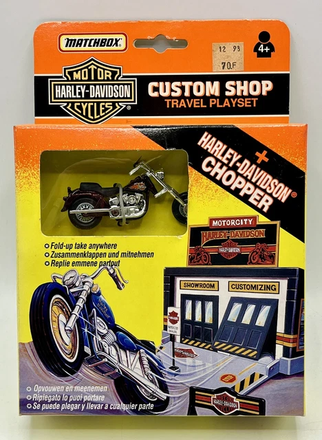 COFFRET MATCHBOX HARLEY Davidson Custom Shop playset + Chopper - 1993 ...