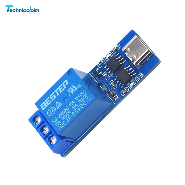 CH340 LCUS-1 TYPE-C USB 1 Channel Relay Module PCB Intelligent Control ...
